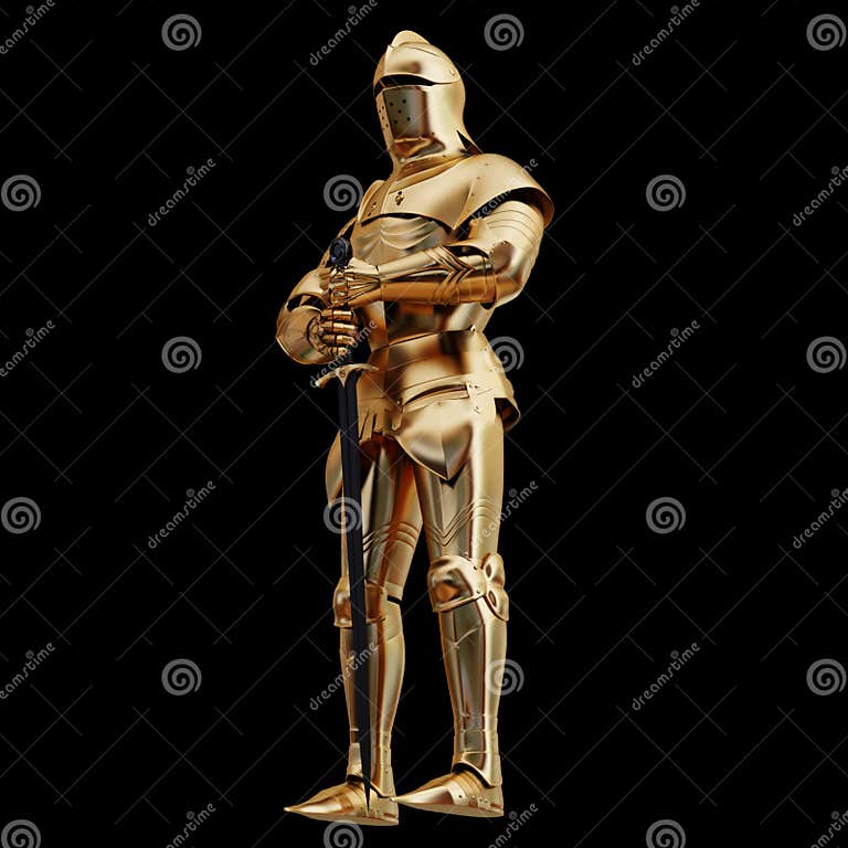 Illustration of a Golden Armor Stock Illustration - Illustration of ...
