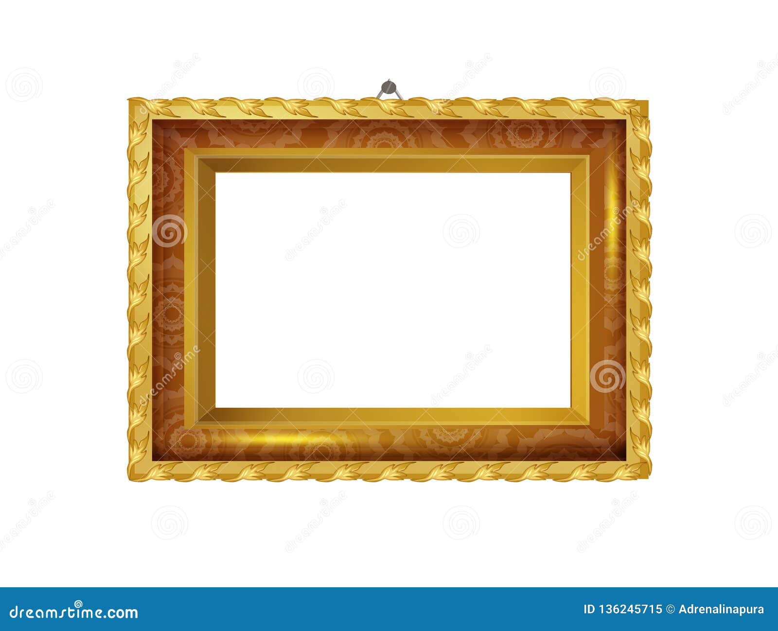 Illustration of Golden Frame Stock Illustration - Illustration of white ...