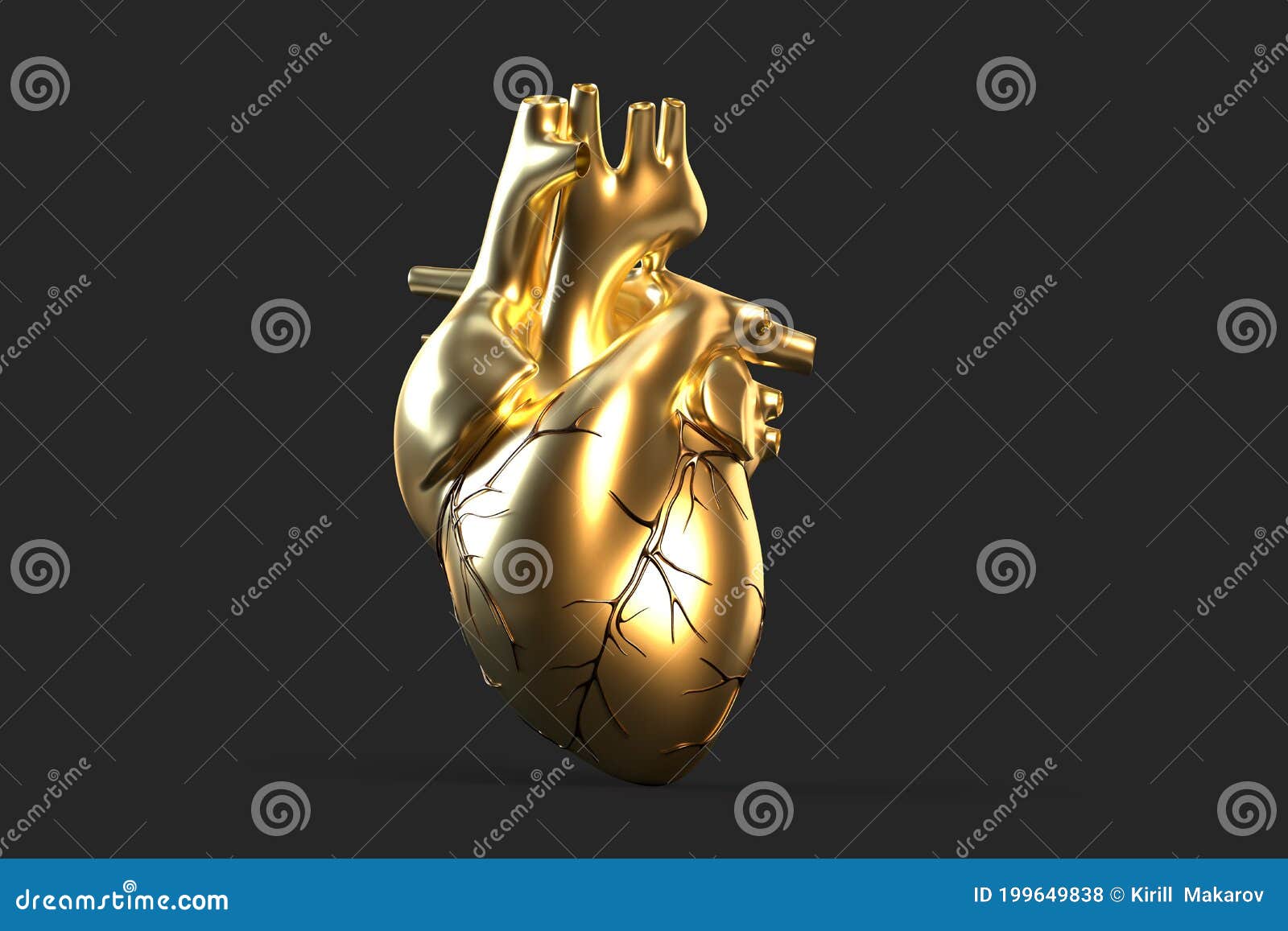 Golden Human Hand Print Black Background Isolated Close Up, Shiny Gold ...