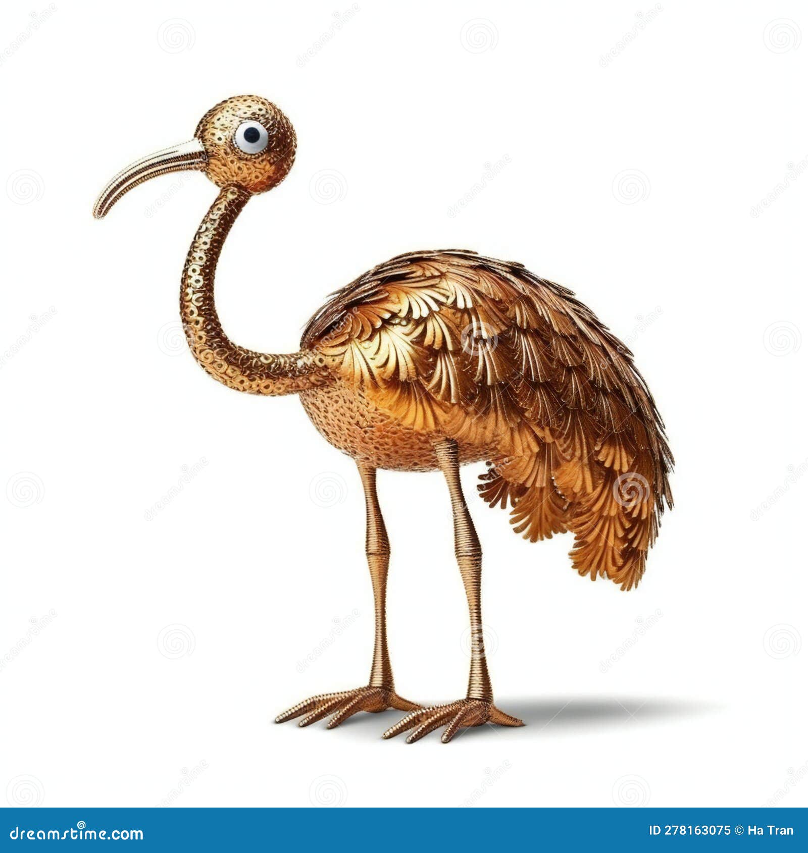 Illustration of a Golden Ibis Isolated on a White Background Stock ...