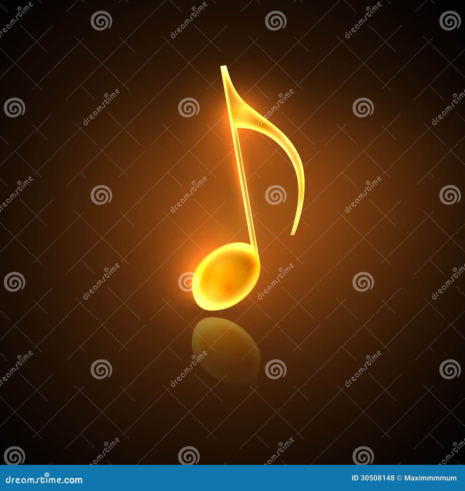 Illustration of Golden Note Stock Illustration - Illustration of gold ...