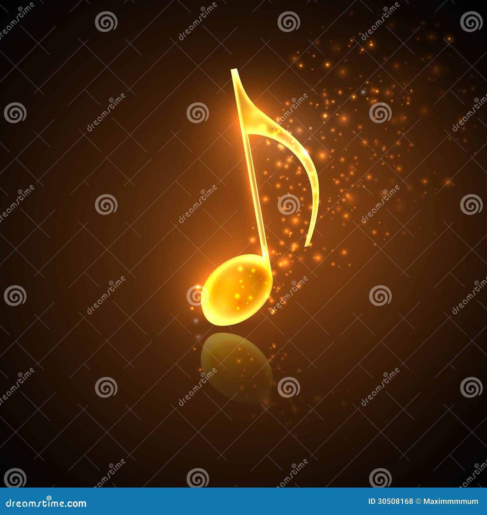 Illustration of Golden Note Stock Illustration - Illustration of modern ...