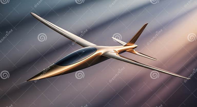 An Illustration of a Golden Rocket Hovering in Space Stock Illustration ...