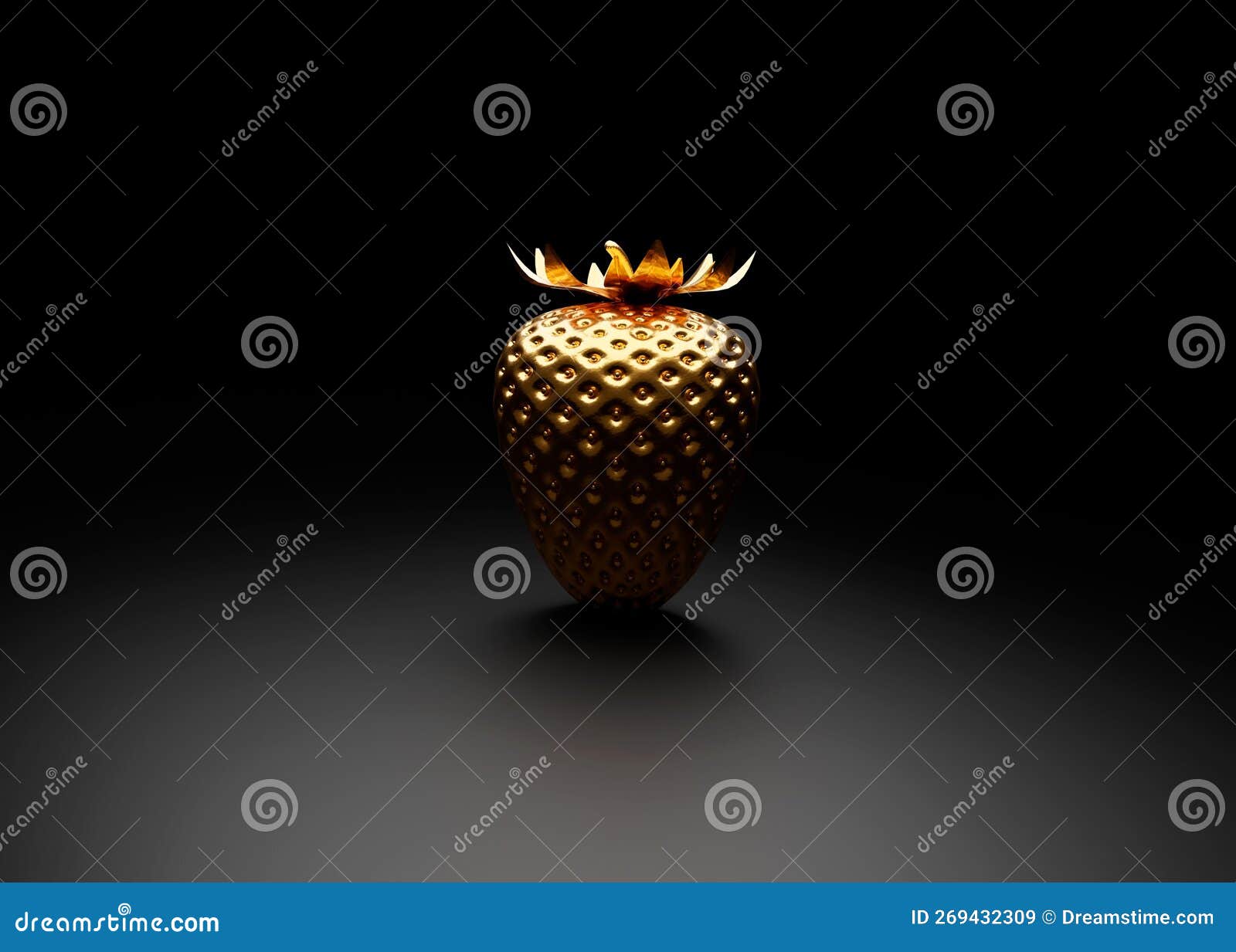 Illustration of a Golden Straw Berry. Stock Illustration - Illustration ...