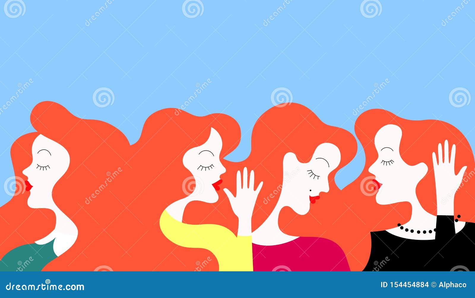Illustration of Gossip Women Stock Vector - Illustration of gossip ...