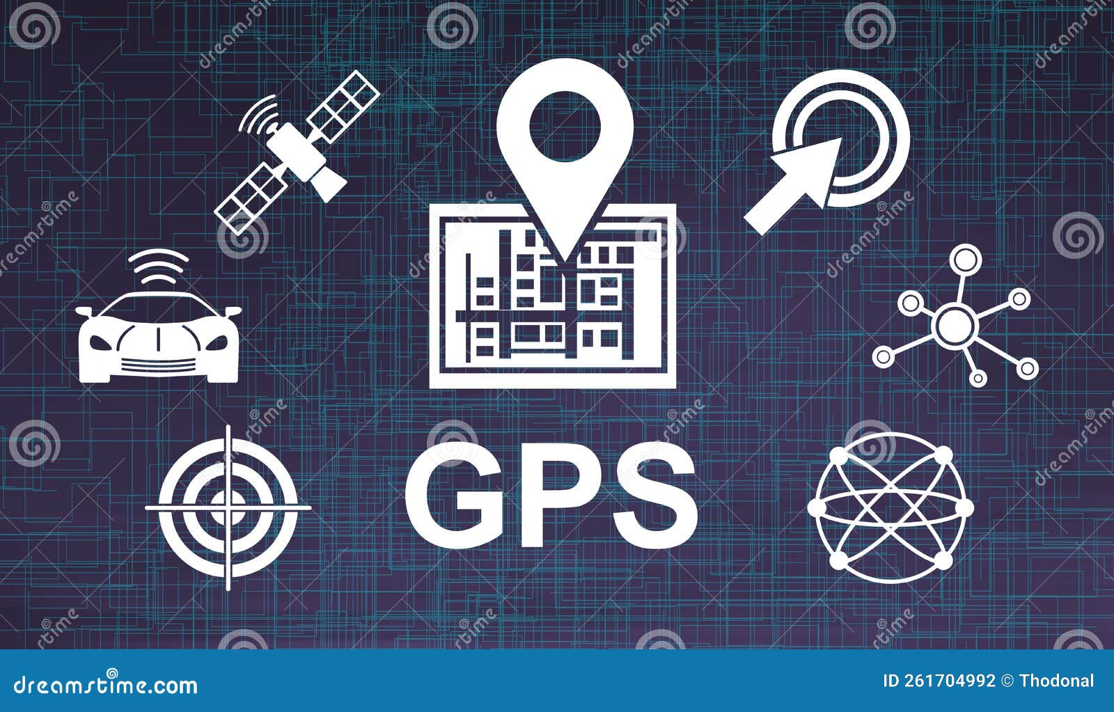 Concept of gps stock illustration. Illustration of global - 261704992