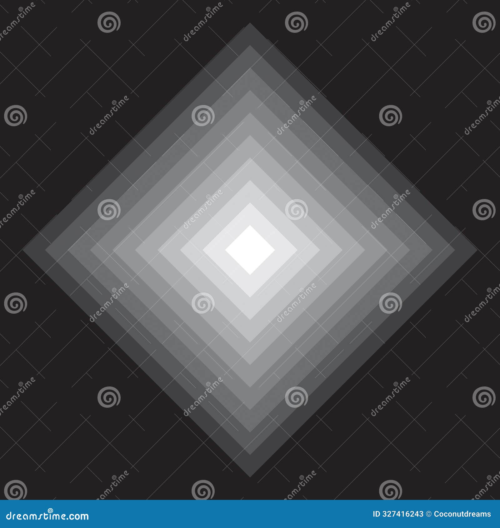Illustration of Gradient Black and White 3D Square Diamond Shaped ...