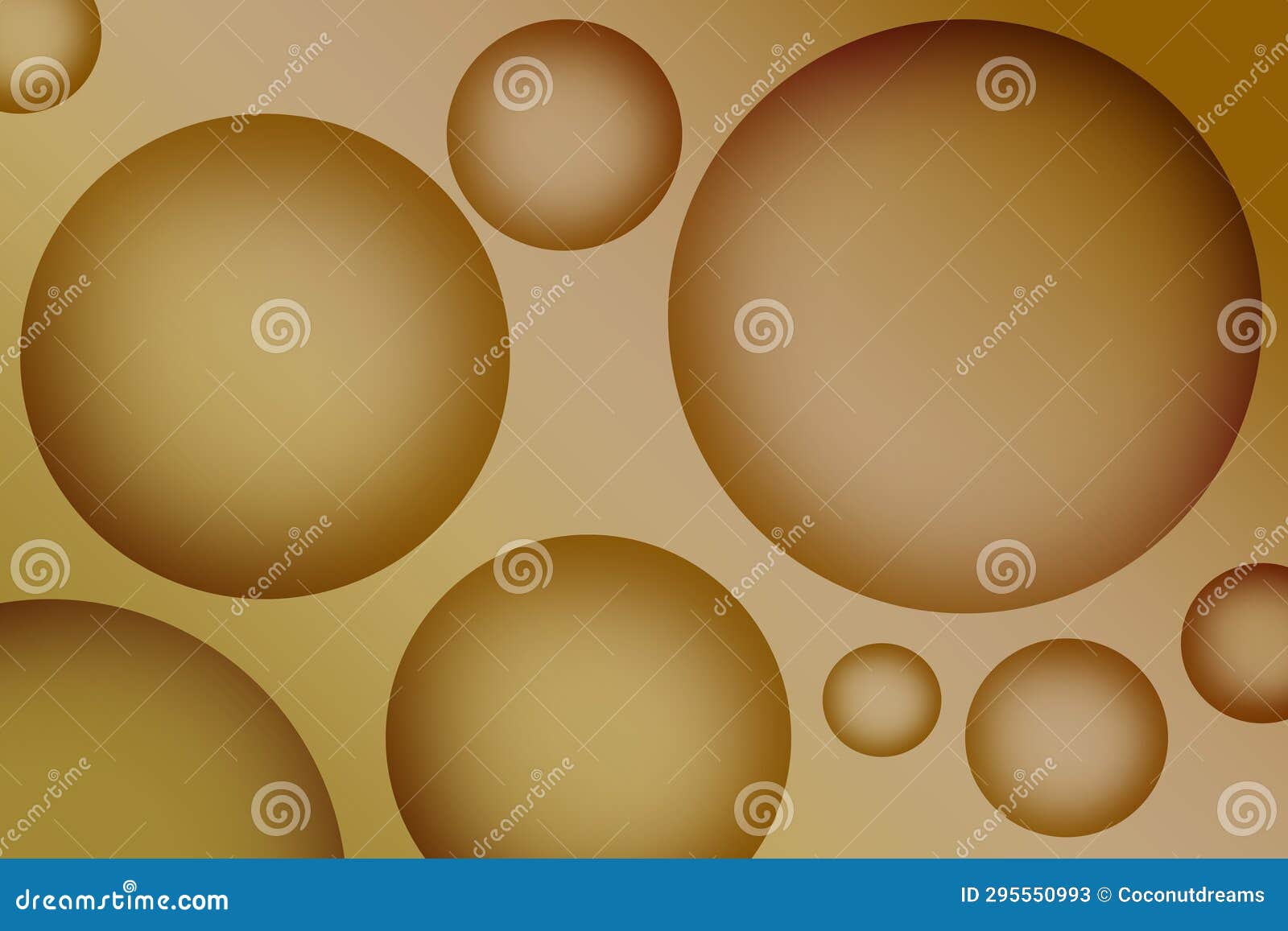 Gradient Coffee Brown 3D Various Sized Spheres Stock Illustration ...