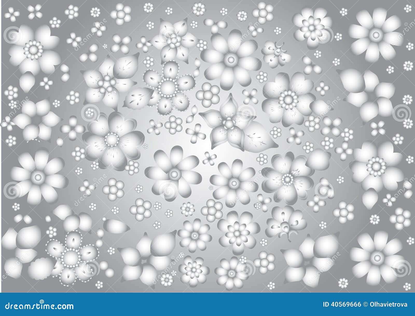 The Illustration of Gradient Flowers Stock Vector - Illustration of ...