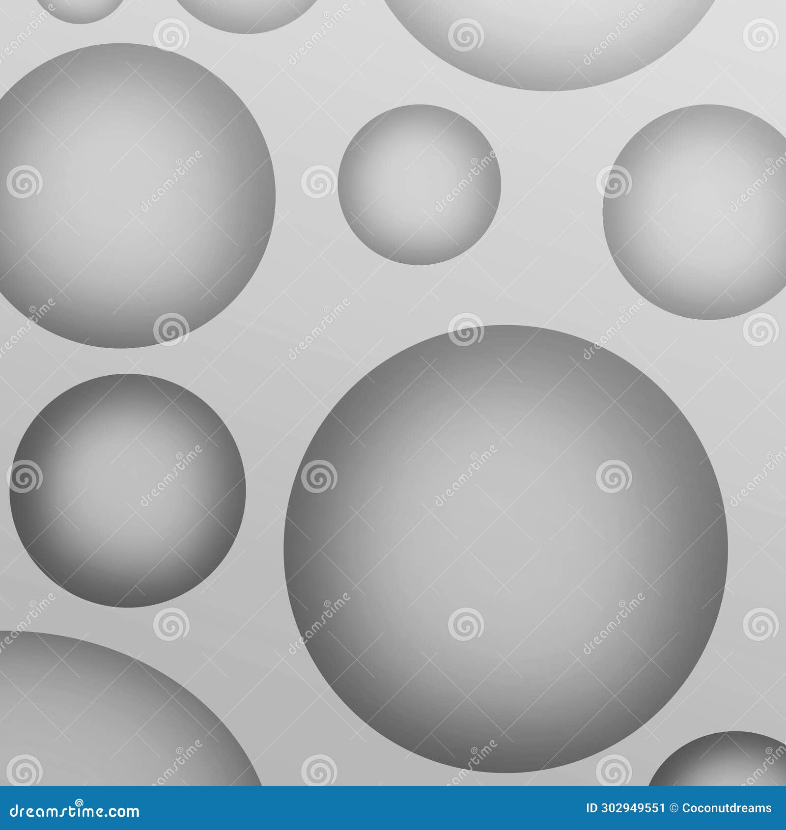 Gradient Gray 3D Various Sized Spheres Stock Illustration ...