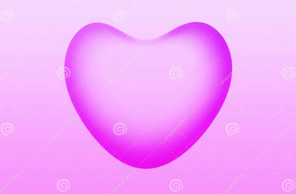 Gradient Light Purple 3D Heart on Gradient Color Backdrop Stock ...