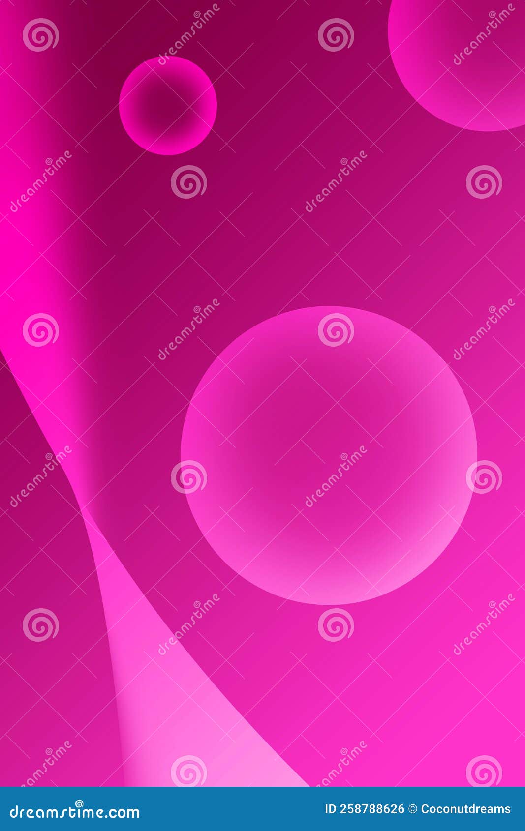 Illustration of Gradient Magenta Pink Abstract 3D Various Sized Spheres ...