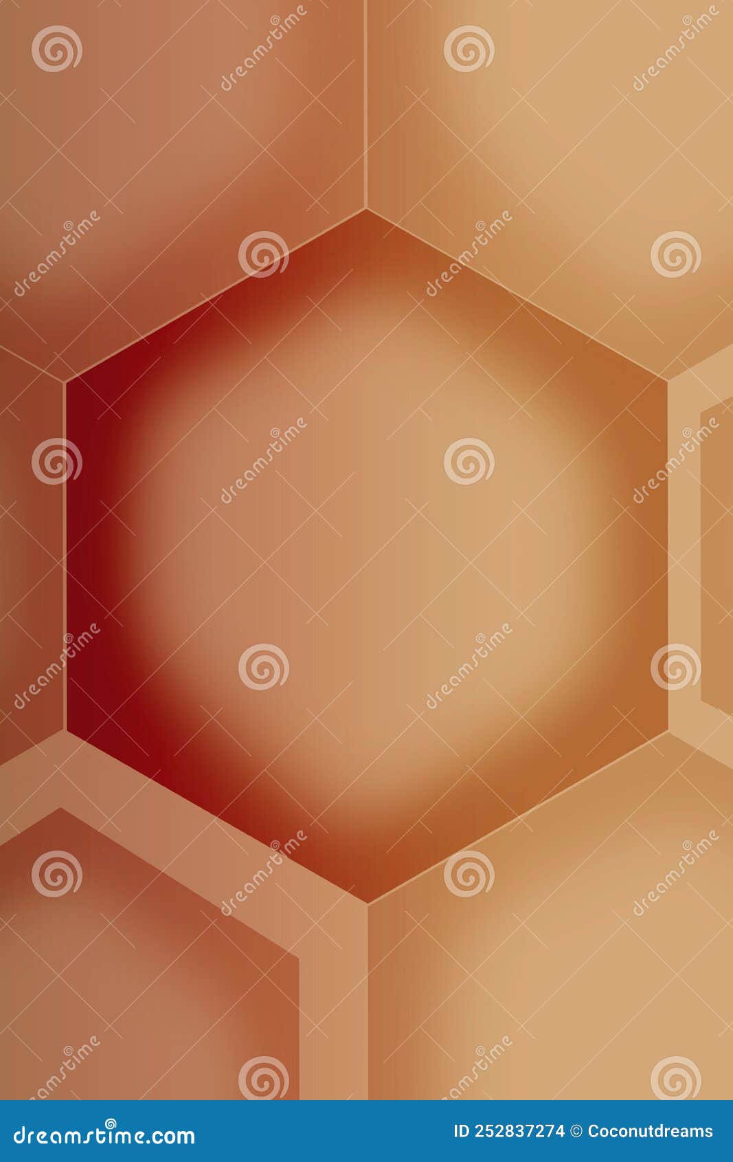 Illustration of Gradient Mocha Brown 3D Hexagon Shape Pattern Stock ...