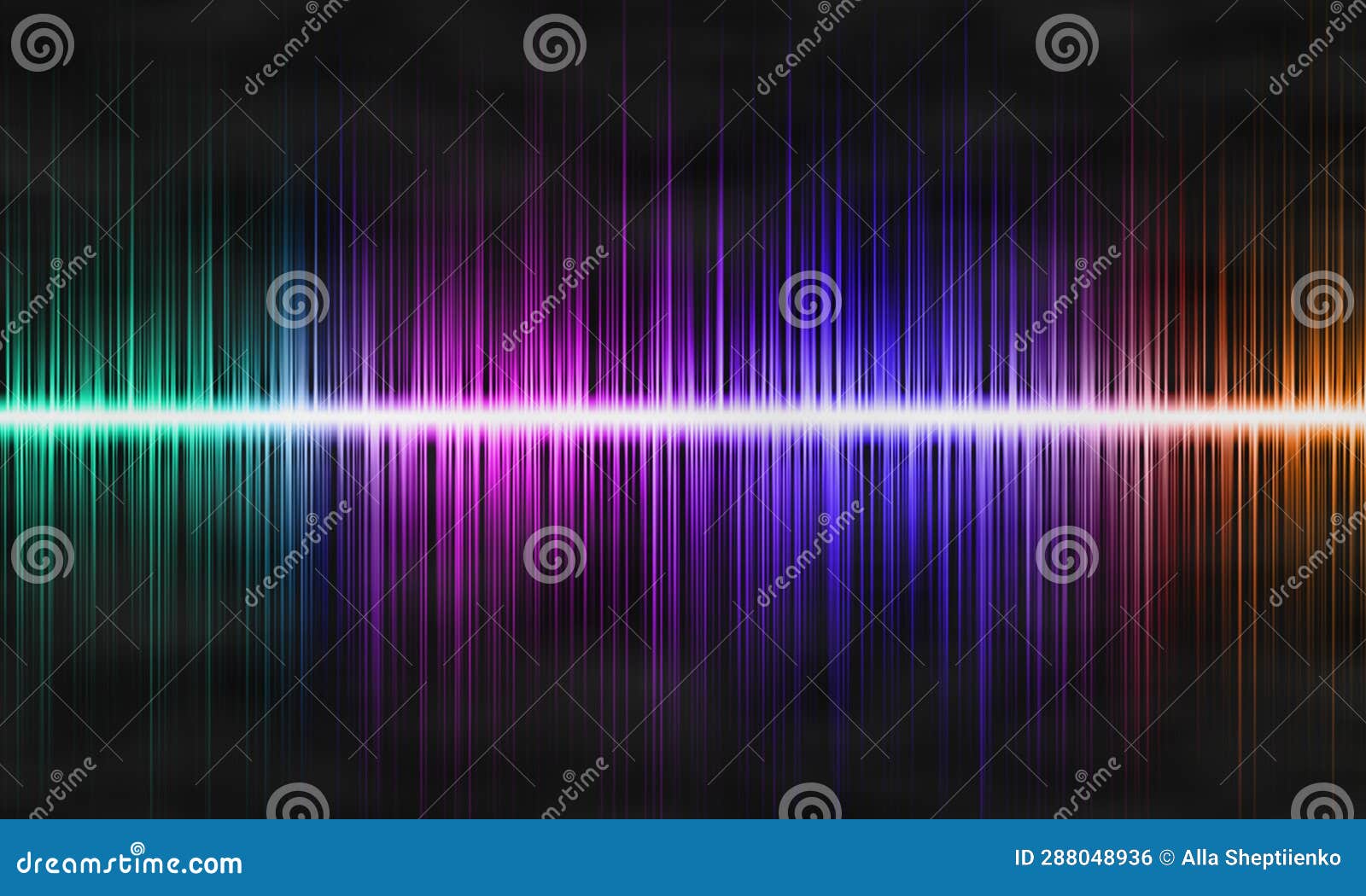 Colored Sound Waves on a Black Background Stock Illustration ...