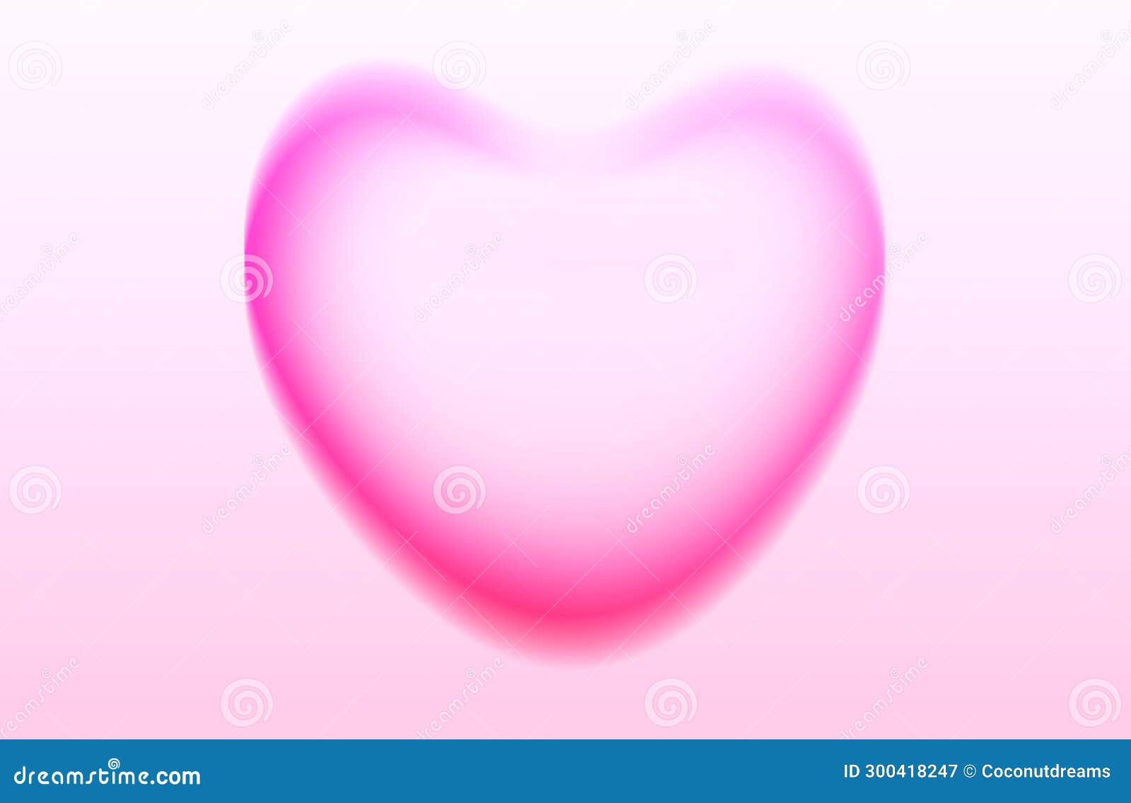 Gradient Pink 3D Heart on Gradient Color Backdrop Stock Illustration ...