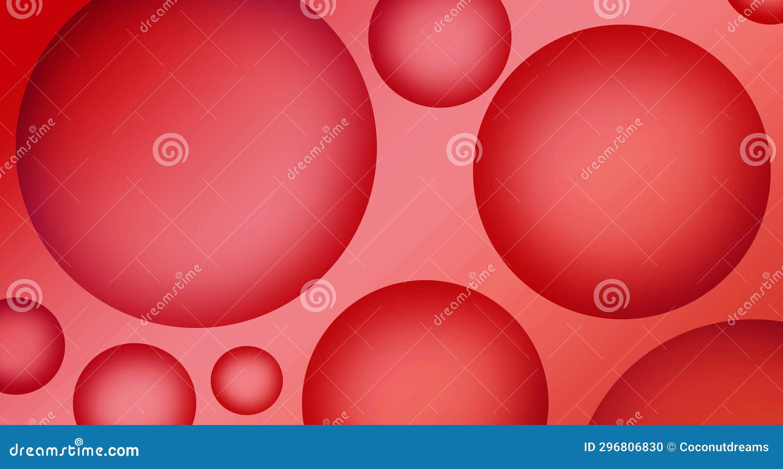 Illustration of Gradient Red Colored 3D Various Sized Spheres Stock ...