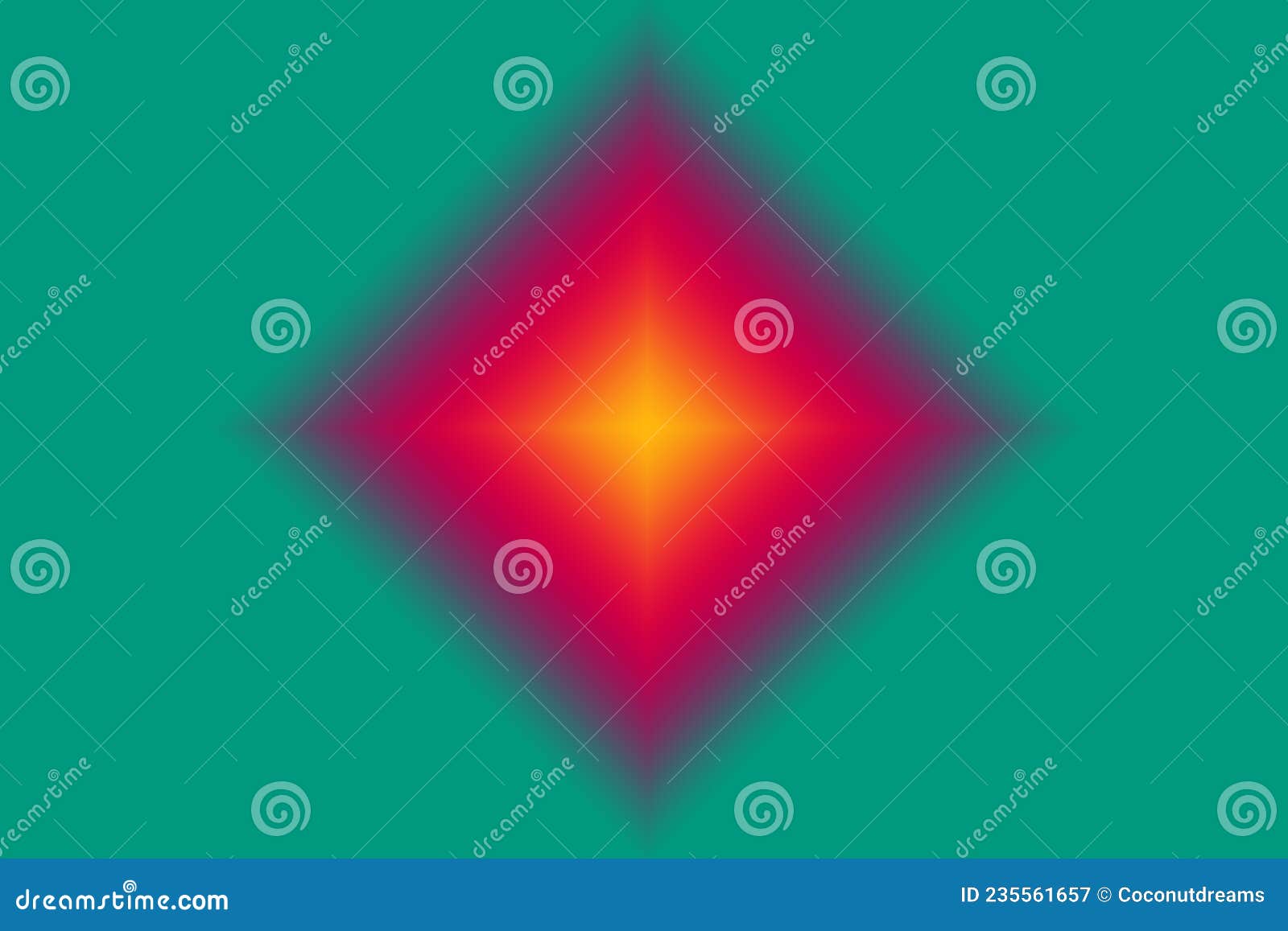 Illustration of Gradient Red Diamond Square on Pine Green Background ...