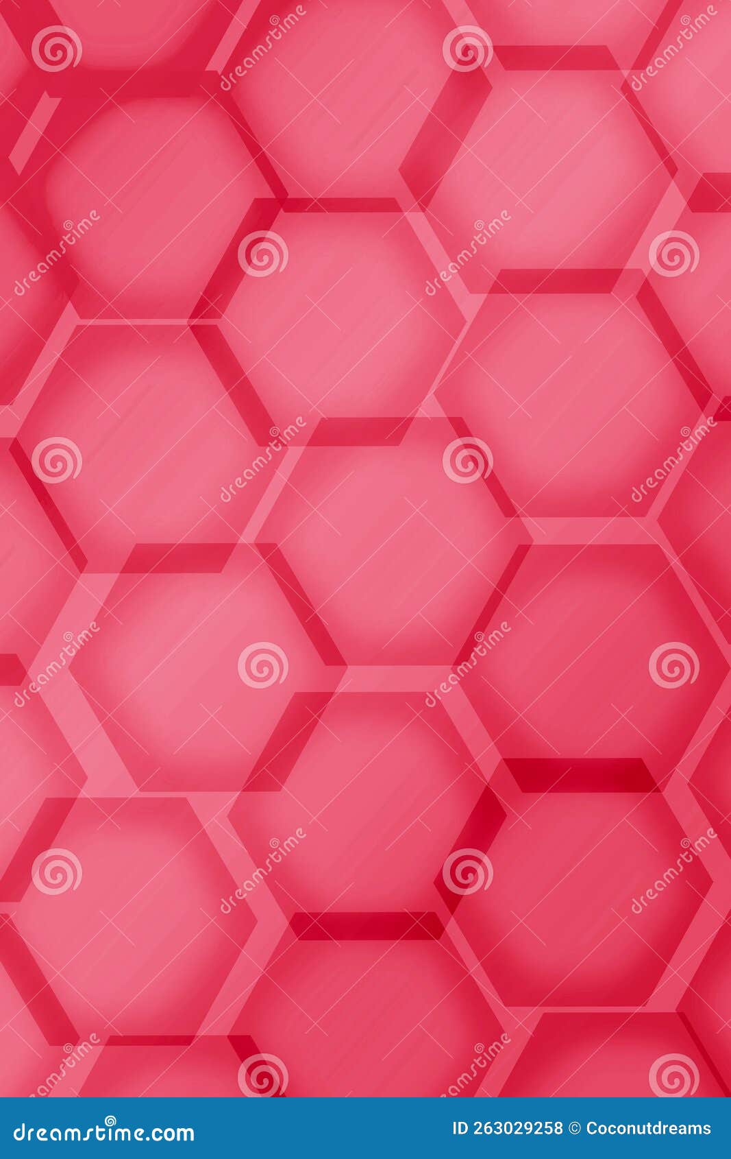 Gradient Strawberry Red Hexagon Shape Pattern for Abstract Backdrop ...
