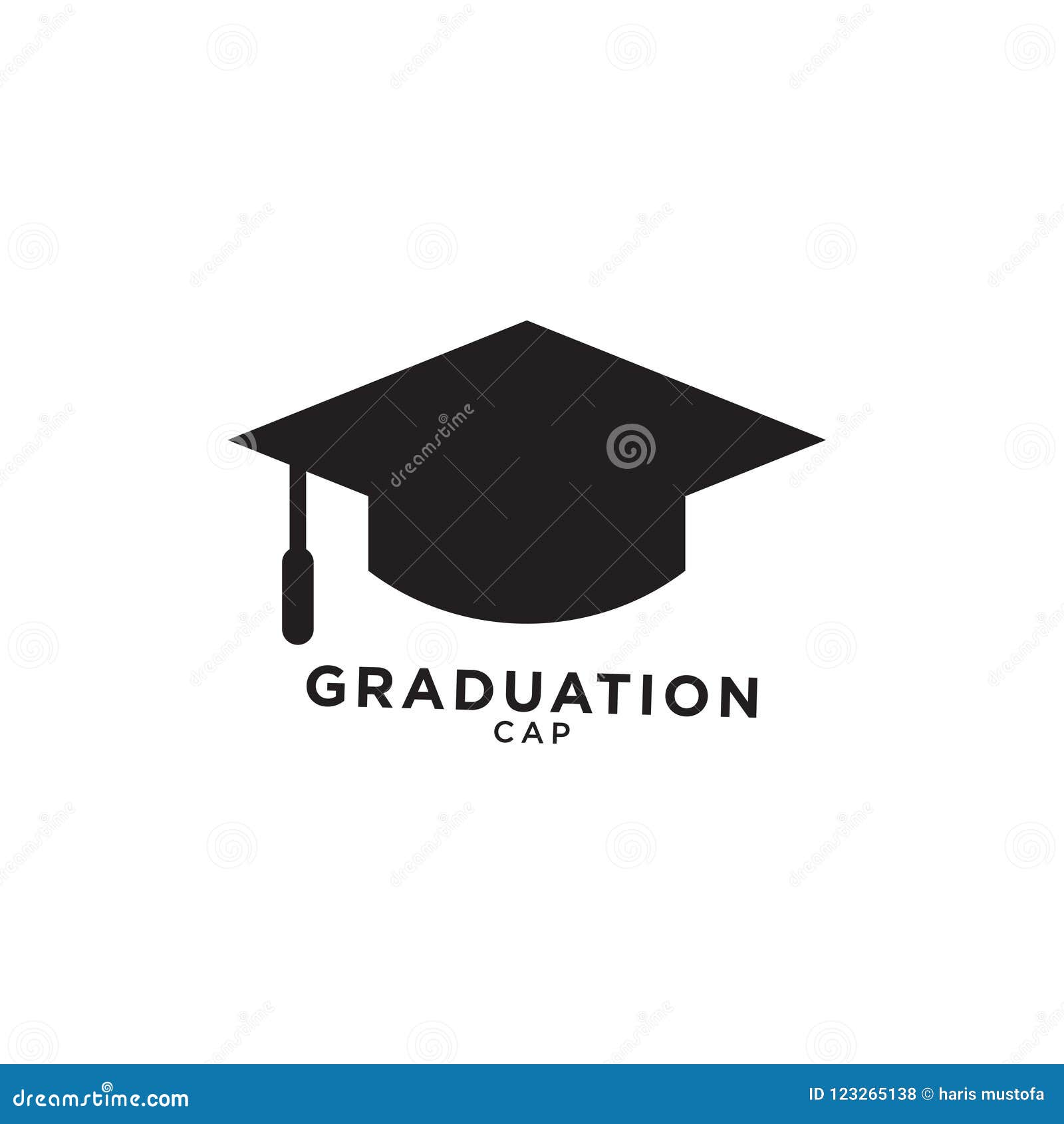 Illustration of Graduation Cap Silhouette Isolated Stock Vector ...