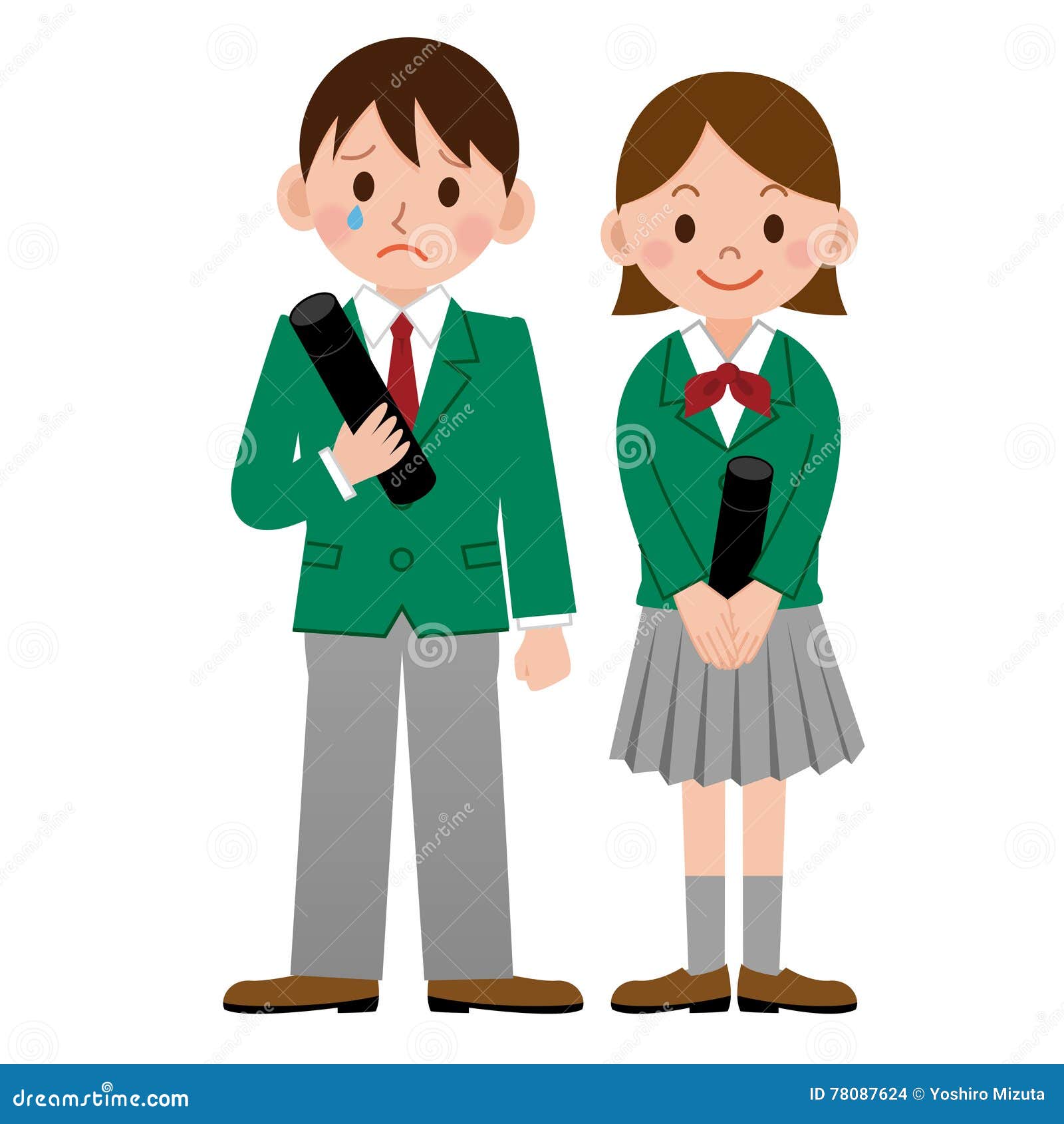 Illustration of Graduation Ceremony Stock Vector - Illustration of high ...