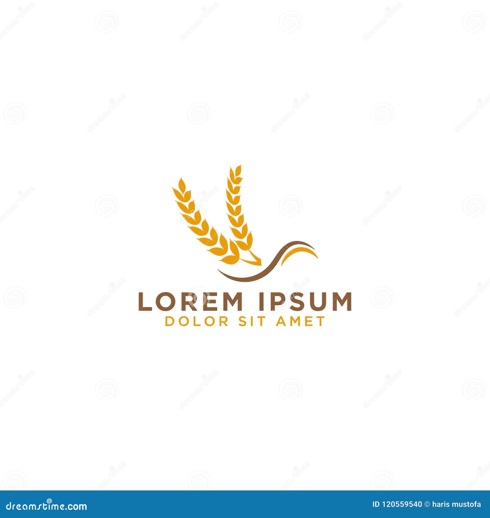 Grain logo design template stock vector. Illustration of seed - 120559540