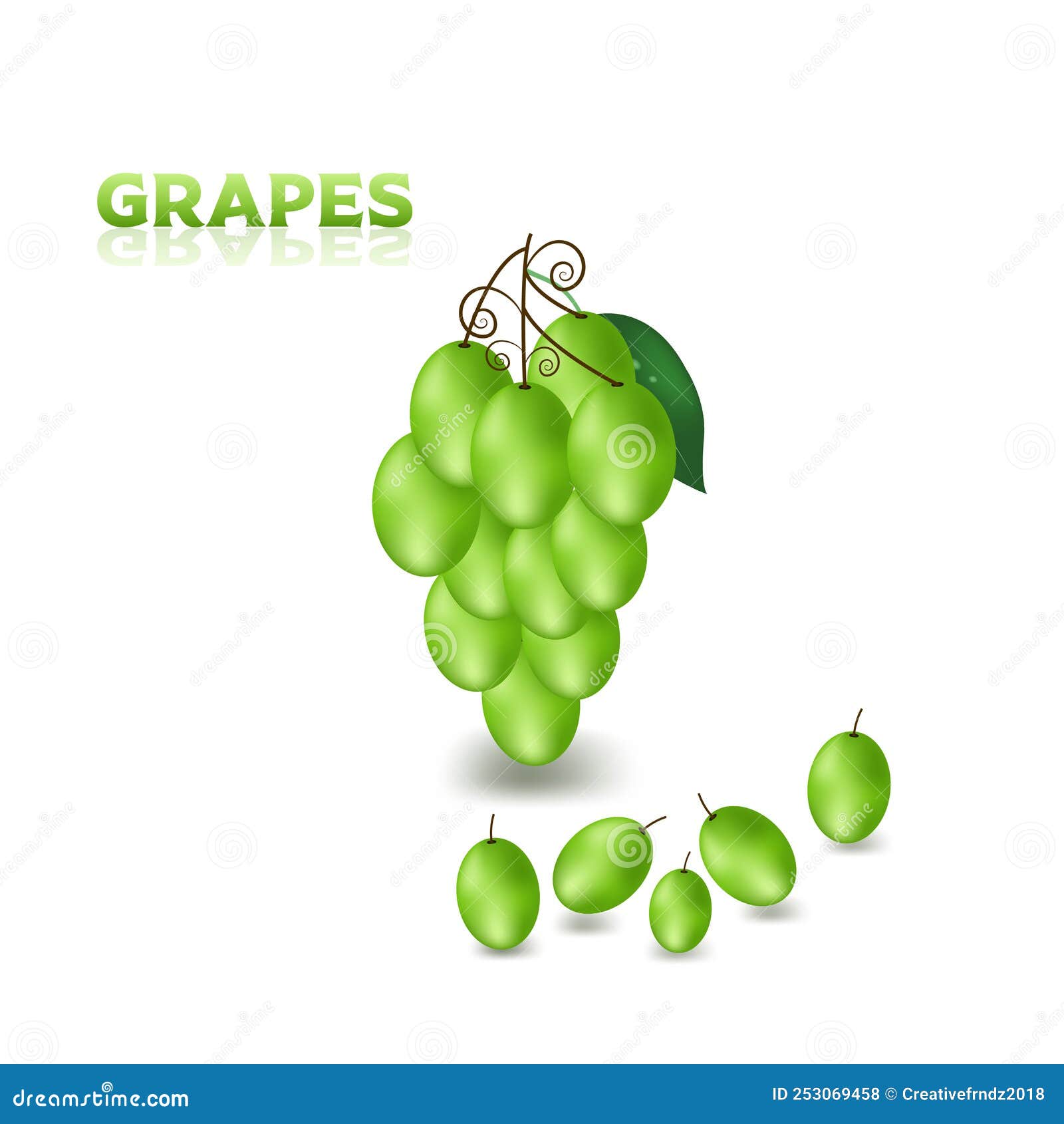 Illustration of Grapes, Vector Art Stock Vector - Illustration of ...