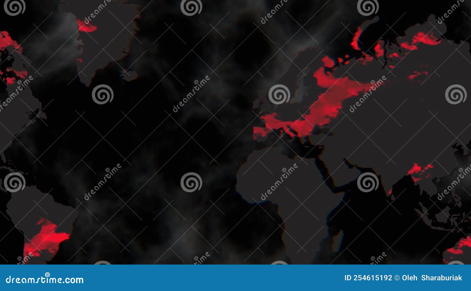 Illustration of a Graph of an Increase in Infected on a World Map ...