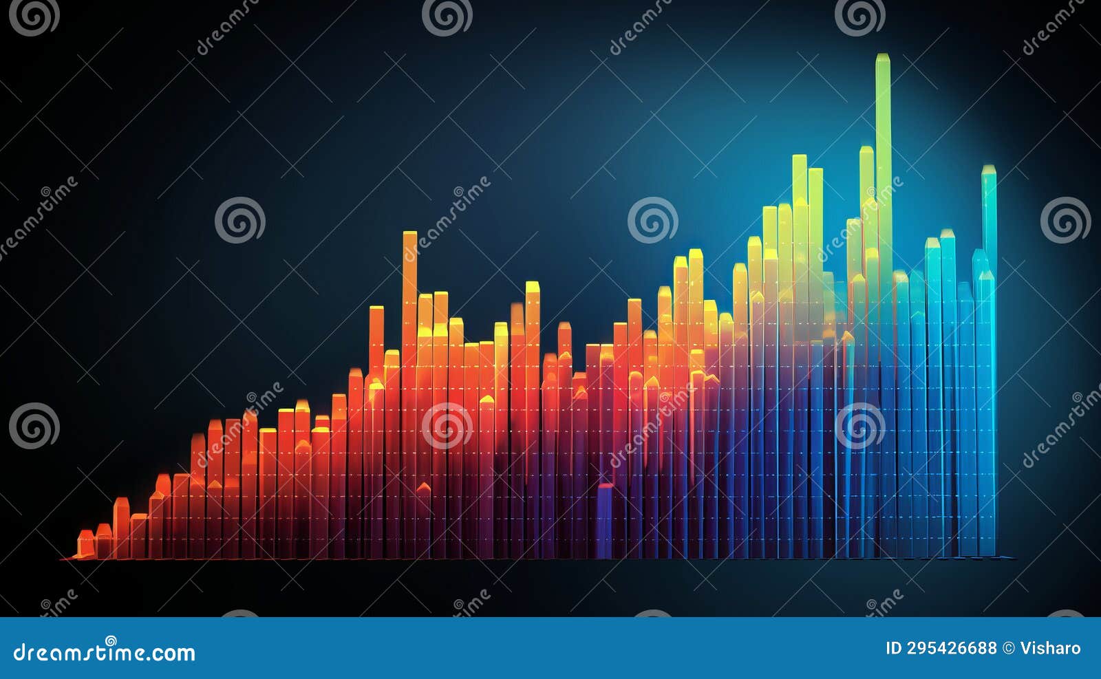 Illustration of a Graph Trending Upwards Stock Illustration ...