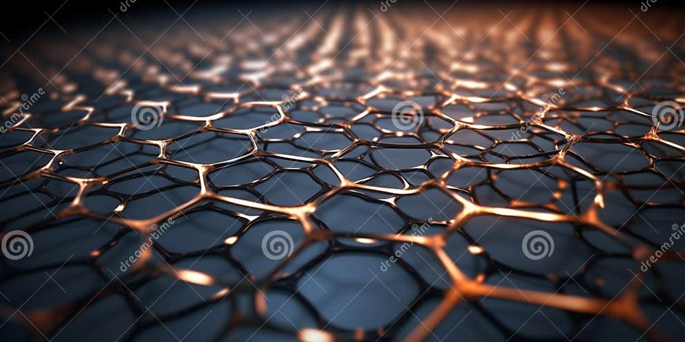 Illustration of Graphene Circuits, Symbol of Technological Innovation ...
