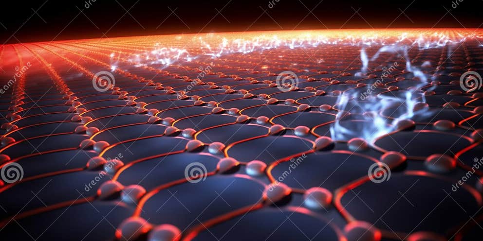 Illustration of Graphene Circuits, Symbol of Technological Innovation ...