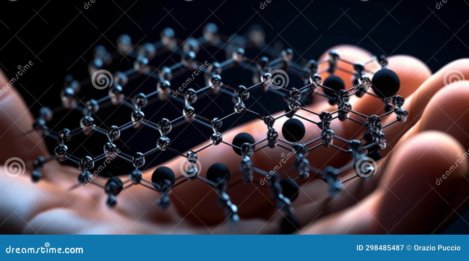 Illustration of Graphene Circuits, Symbol of Technological Innovation ...