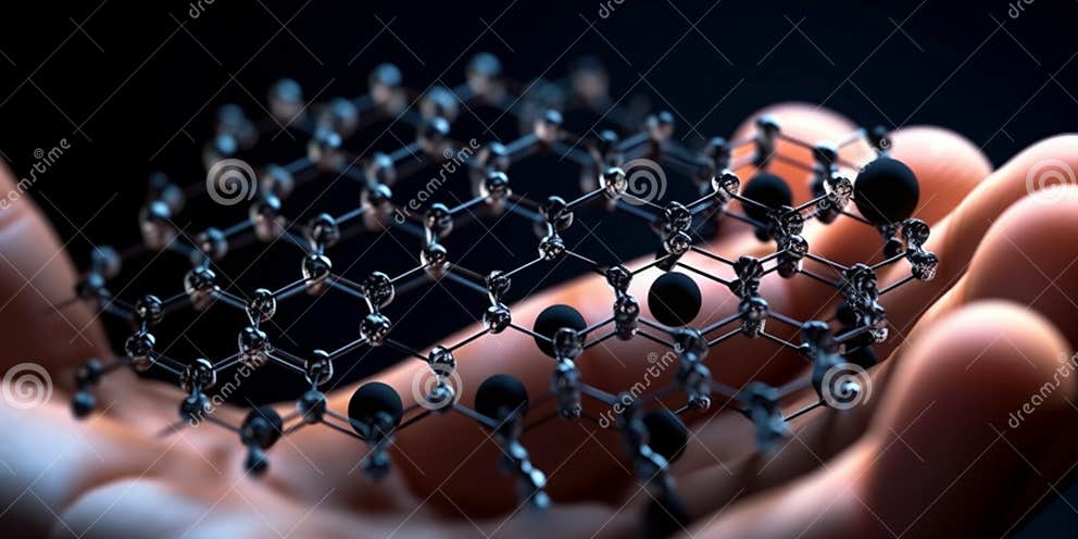 Illustration of Graphene Circuits, Symbol of Technological Innovation ...