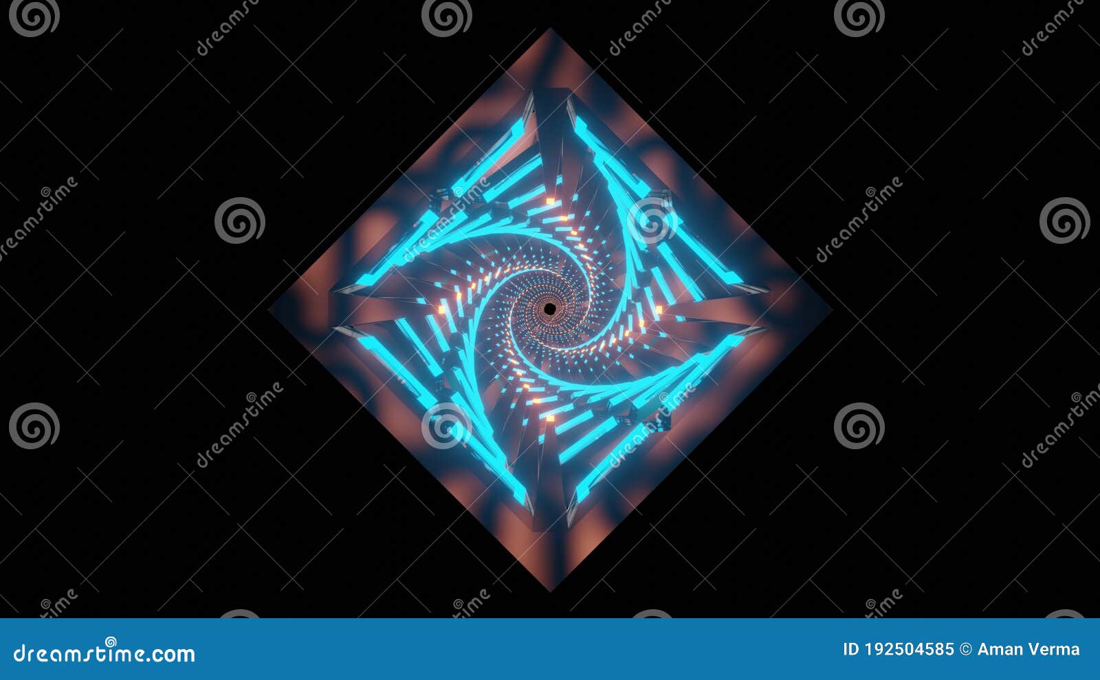 Illustration Graphic Abstract Sci-fi Energy Looping in Space with ...