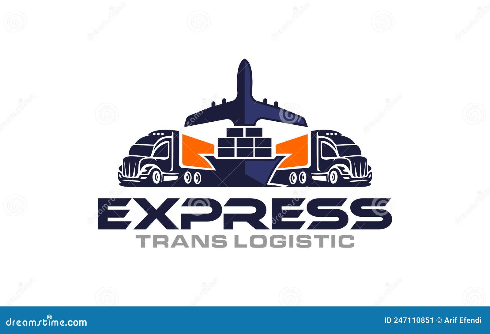 Illustration Graphic Design of Express Logistic Transportation Concept ...