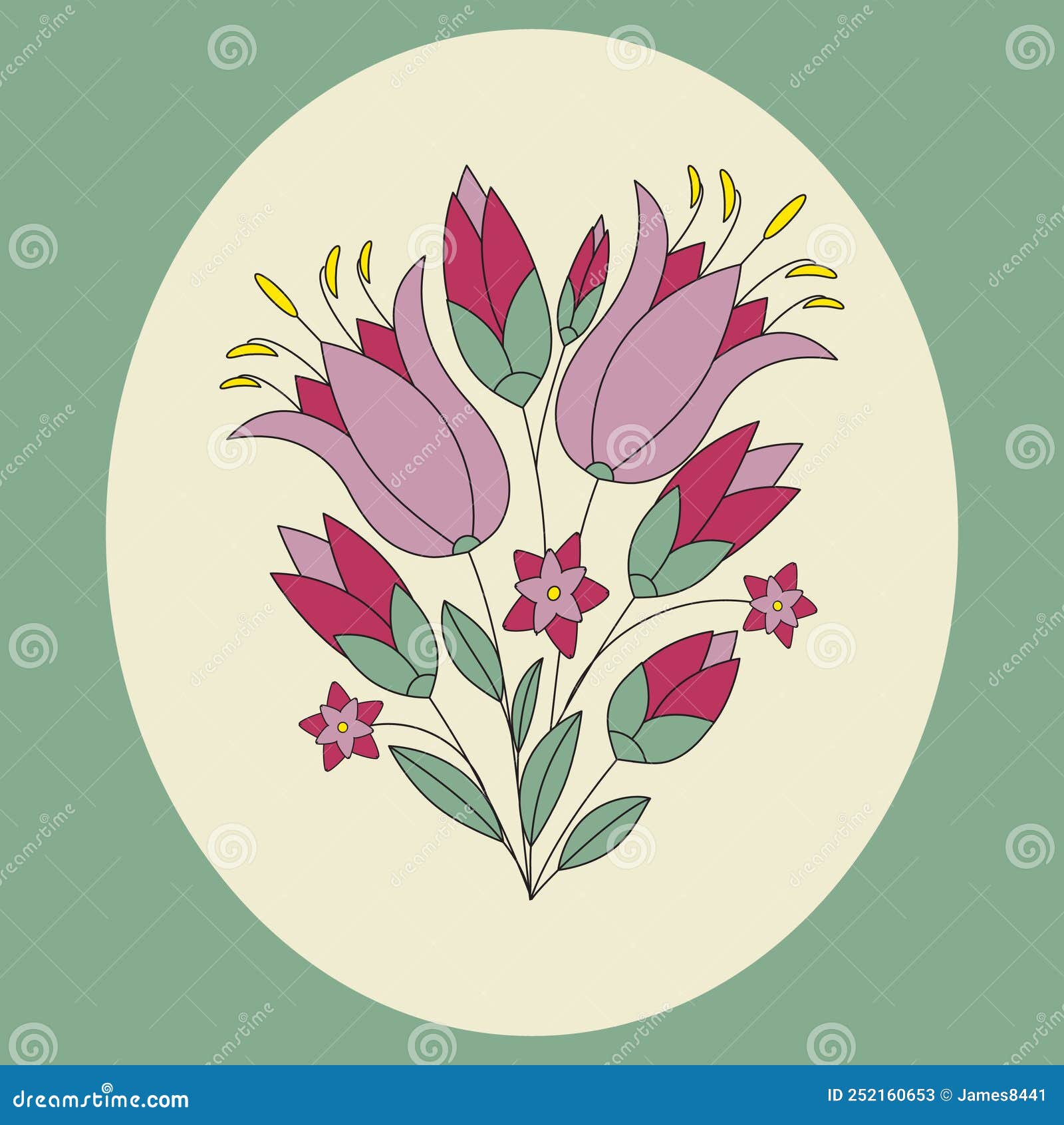 Illustration of Graphic Flowers Stock Vector - Illustration of ...