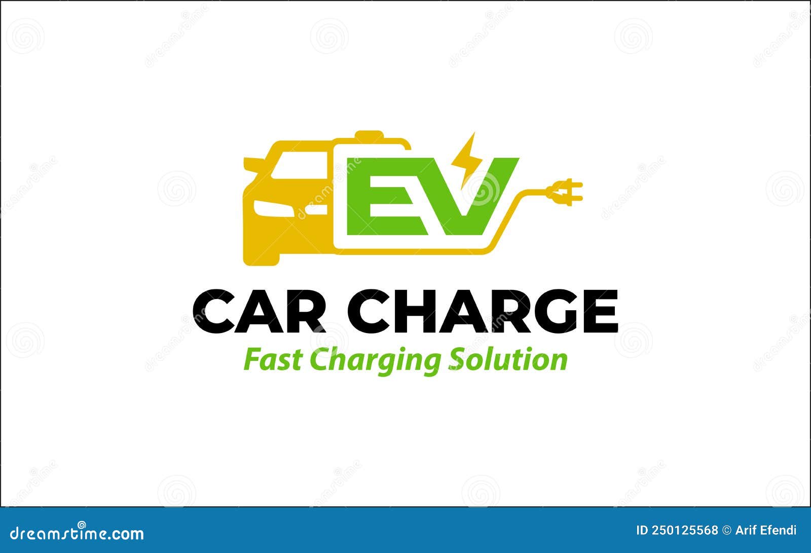 Illustration of Innovation for Auto Fast Charging Solution Logo Design ...
