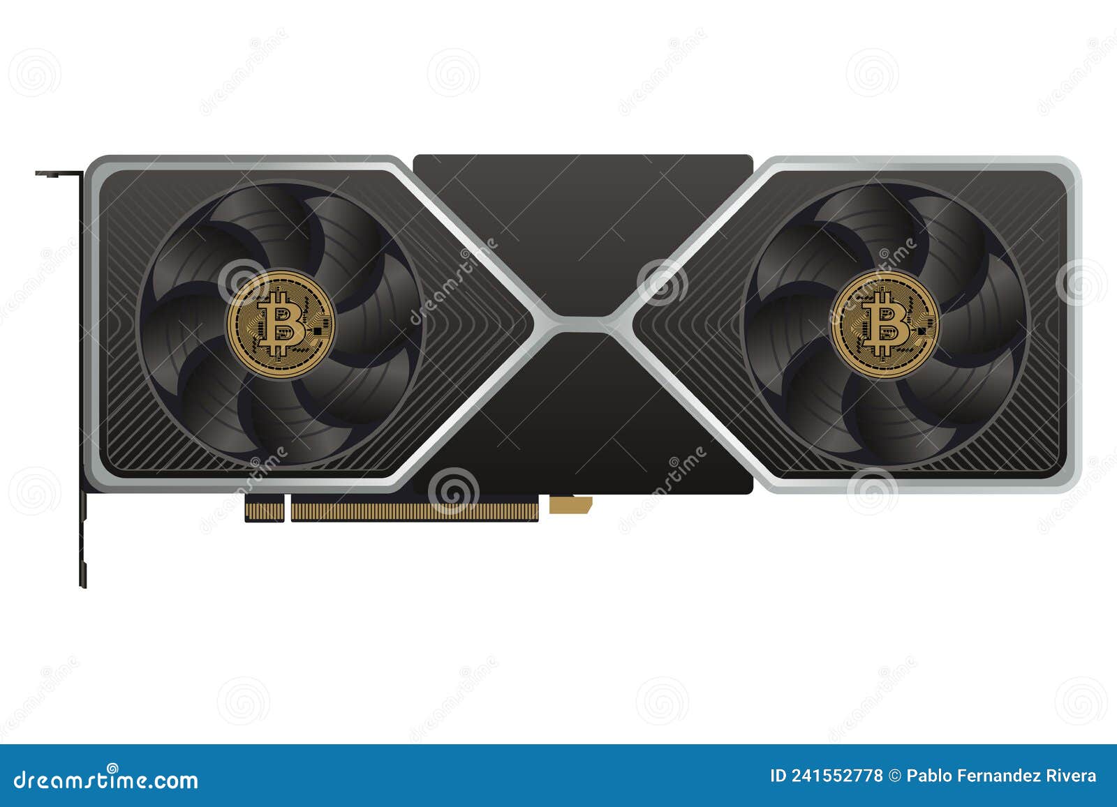 Graphic Processing Unit with Bitcoin Logo Stock Vector - Illustration ...