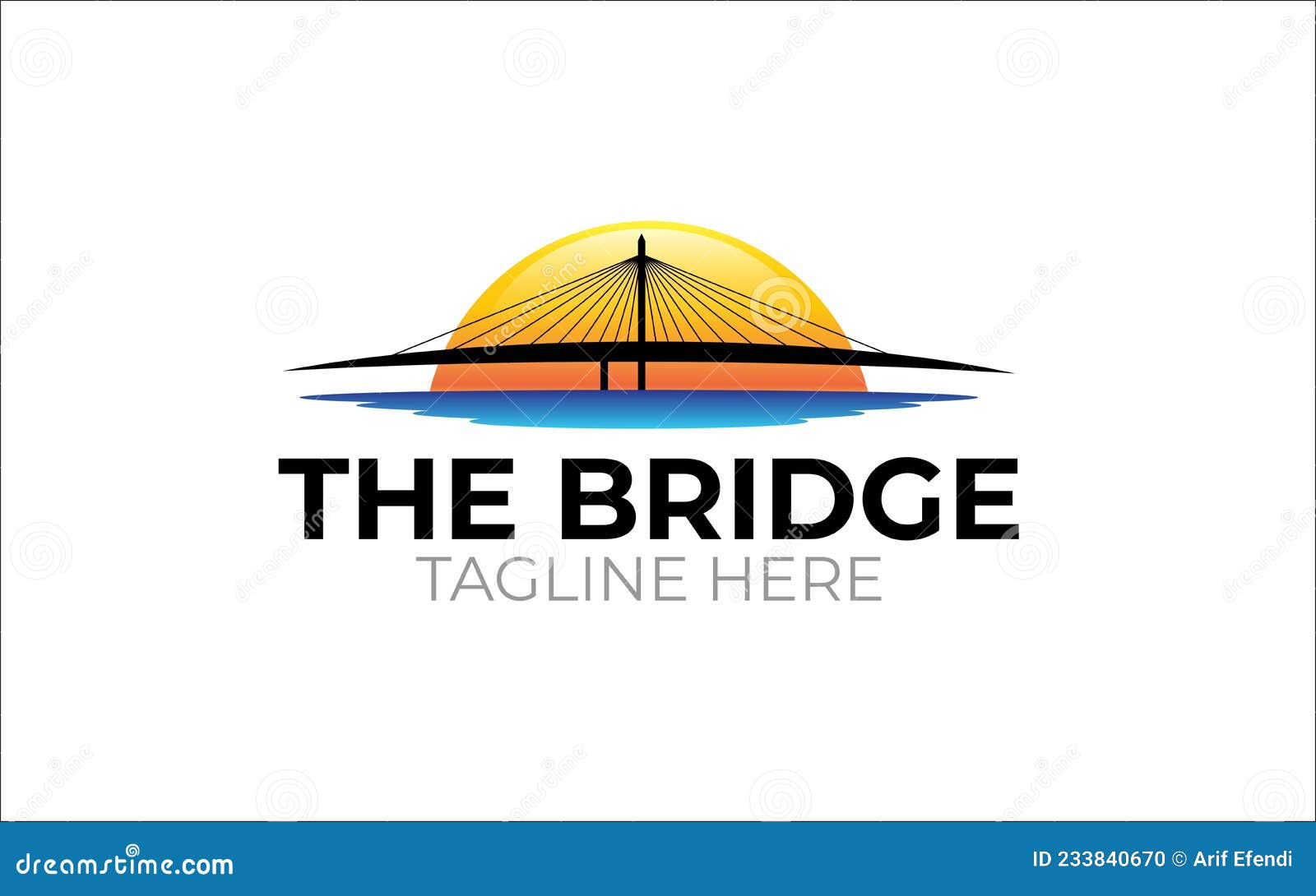 Illustration Graphic Vector of the Bridge Concept Logo Design Template ...