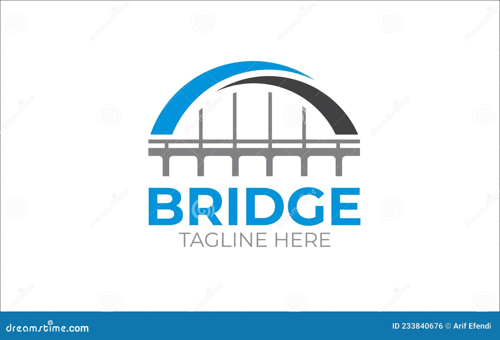 Illustration Graphic Vector of the Bridge Concept Logo Design Template ...