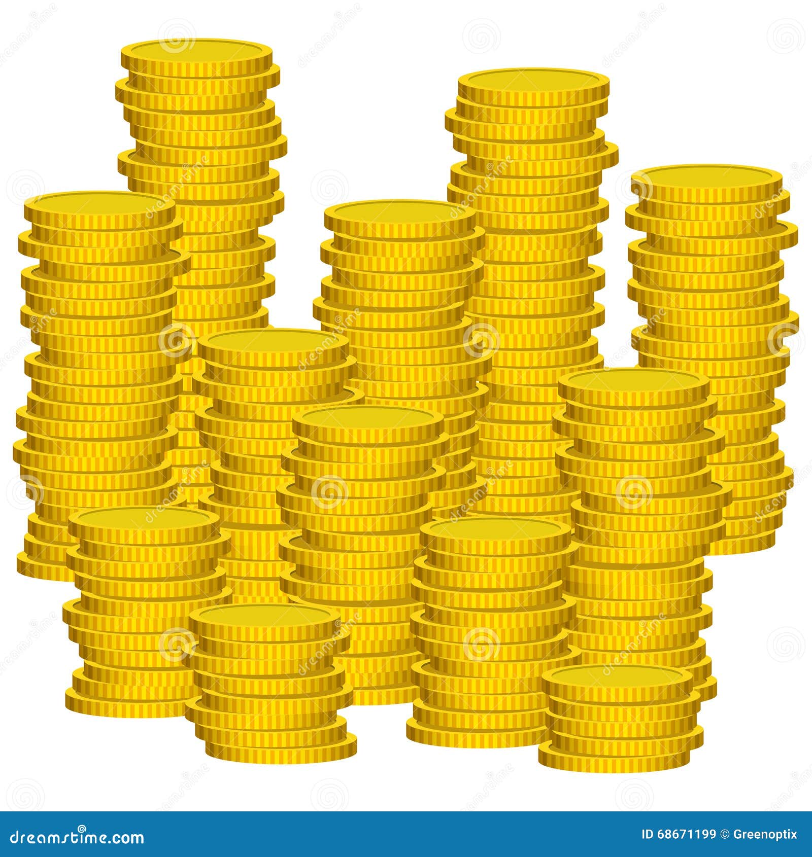 Vector Coins Stack Outline Icon | CartoonDealer.com #126287998