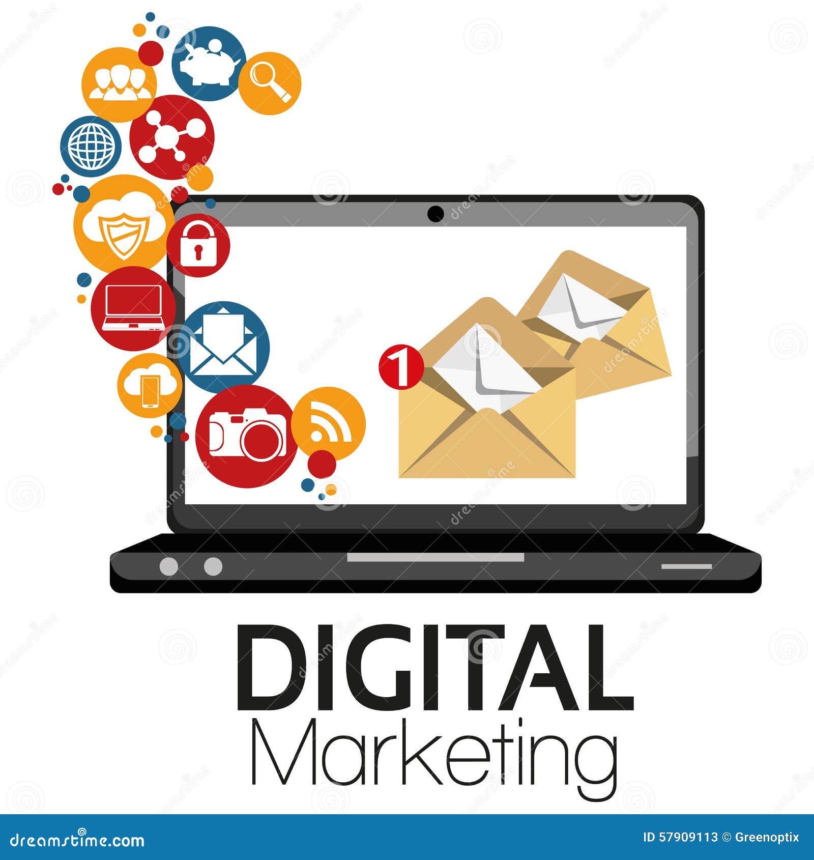 Illustration Graphic Vector Digital Marketing Stock Vector ...