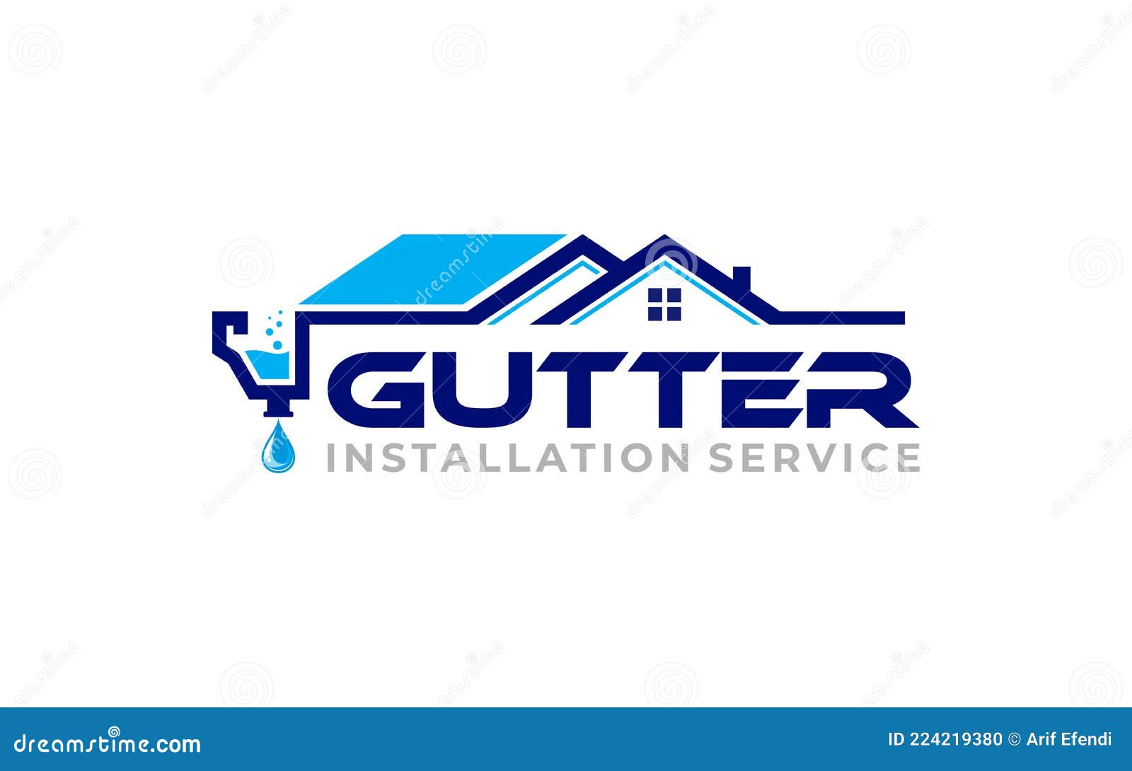 Illustration Graphic Vector of Gutter Installation and Repair Service ...