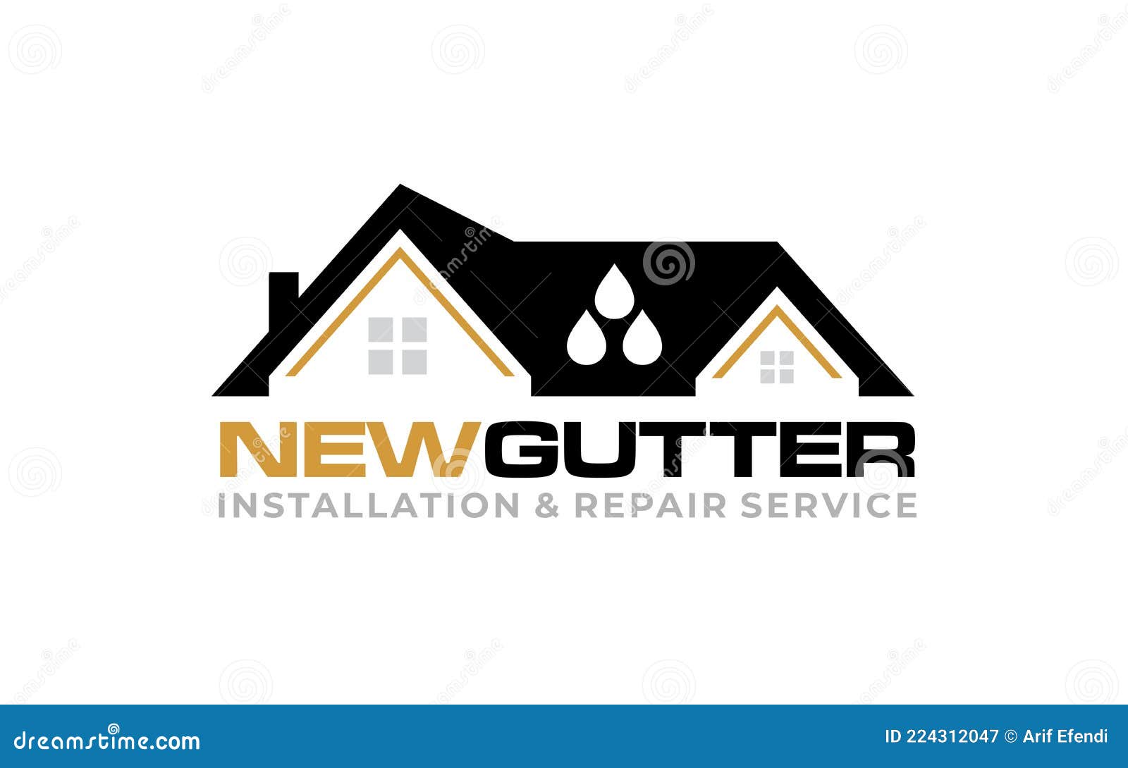 Illustration Graphic Vector of Gutter Installation and Repair Service ...