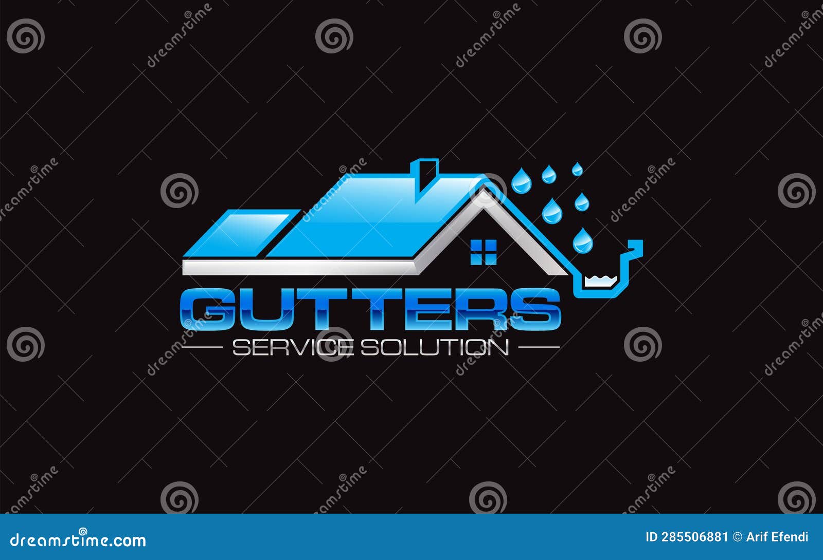Illustration Graphic Vector of Gutter Installation and Service Repair ...