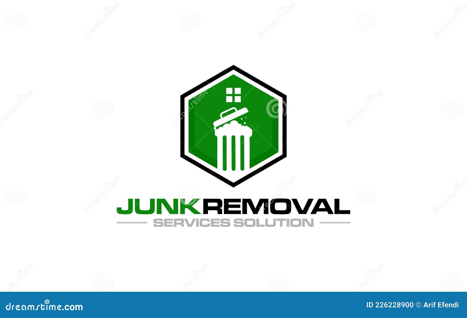 Illustration Vector Graphic of Junk Removal Solution Services Logo ...