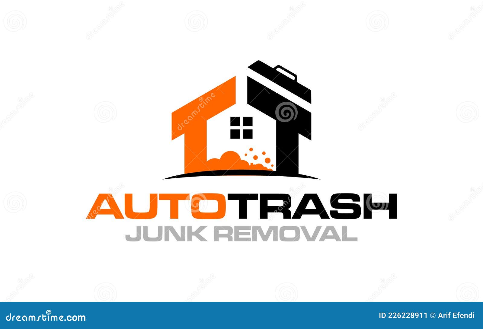 Illustration Vector Graphic of Junk Removal Solution Services Logo ...