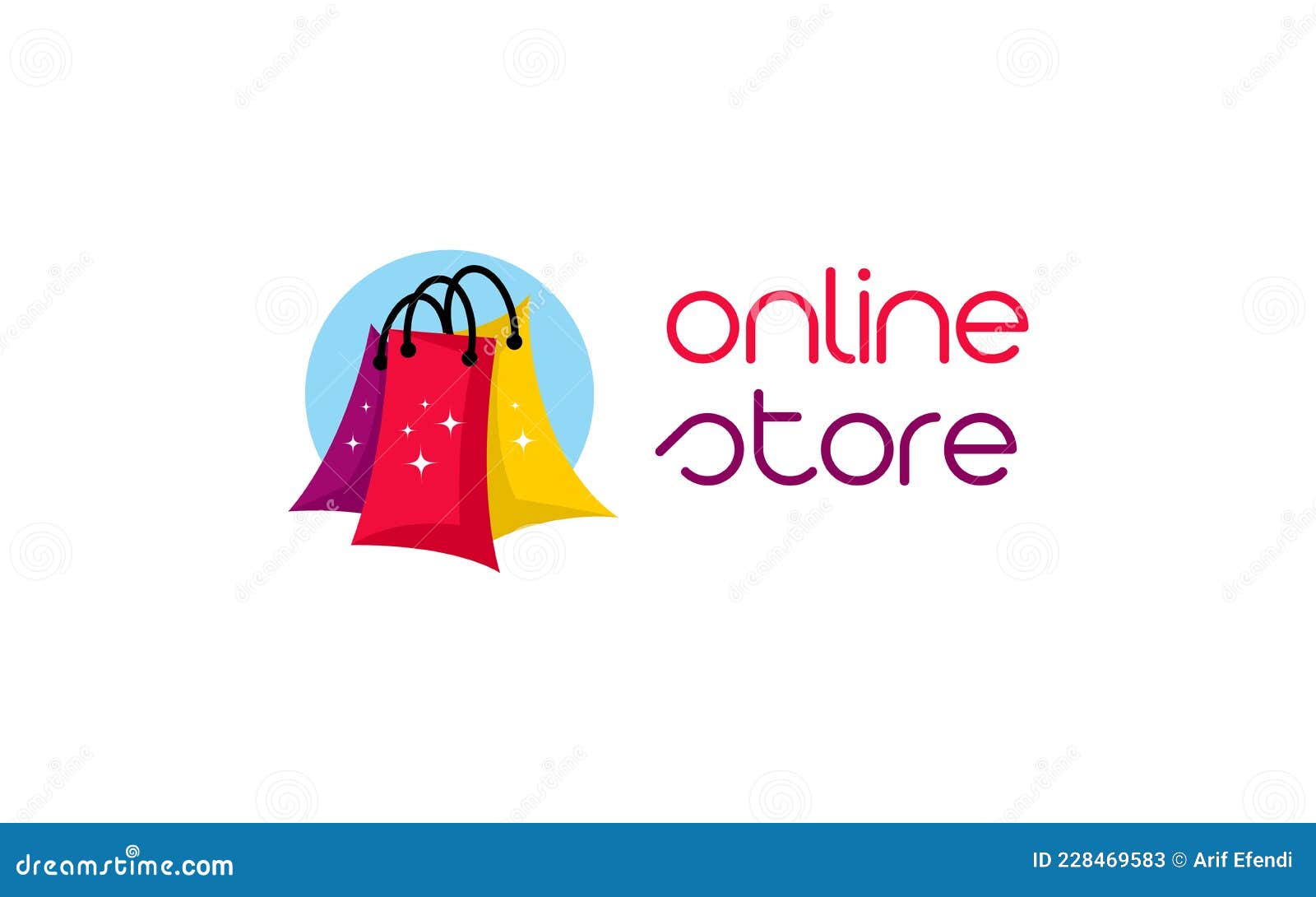 Illustration Graphic Vector of Modern Online Shopping Store Logo Design ...