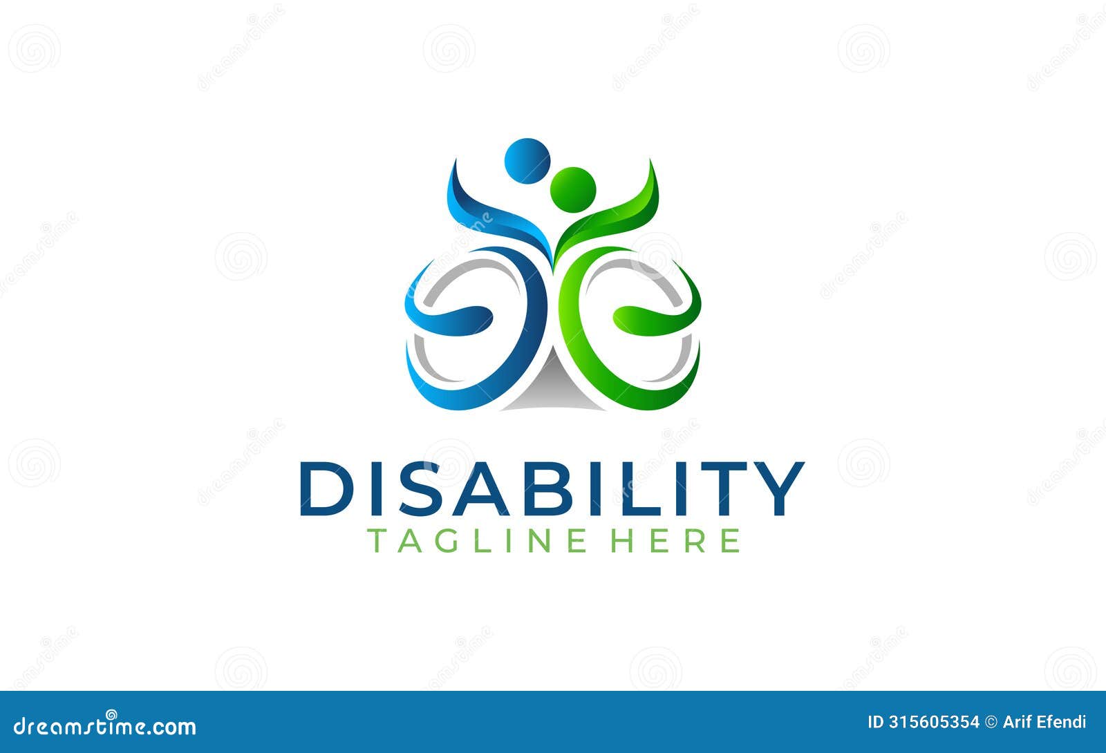 Illustration Graphic Vector of Modern Passionate Disability People Logo ...