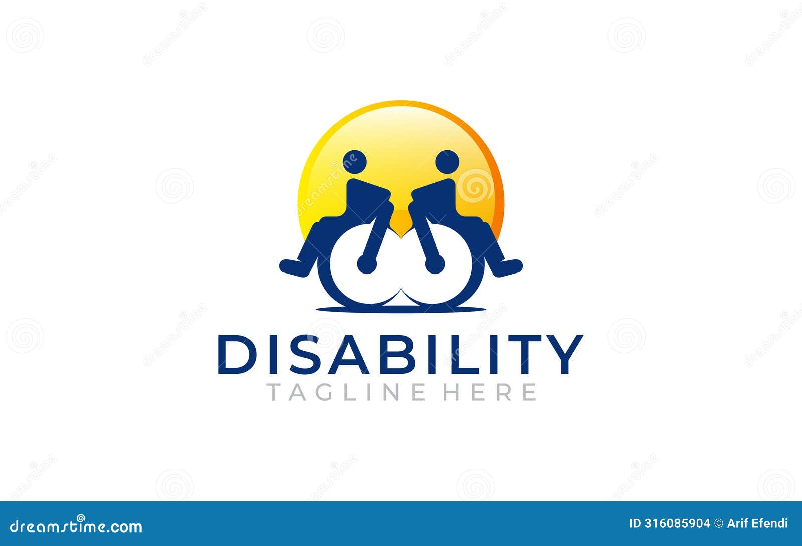 Illustration Graphic Vector of Modern Passionate Disability People Logo ...