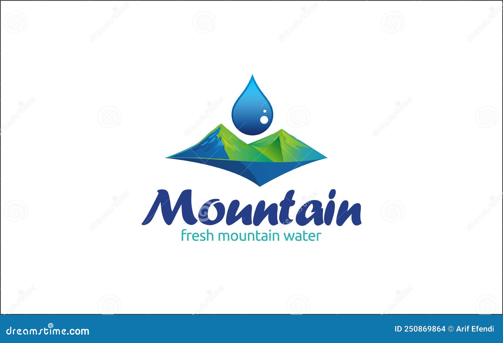 Illustration Graphic Vector of Natural Fresh Mountain Water Logo Design ...